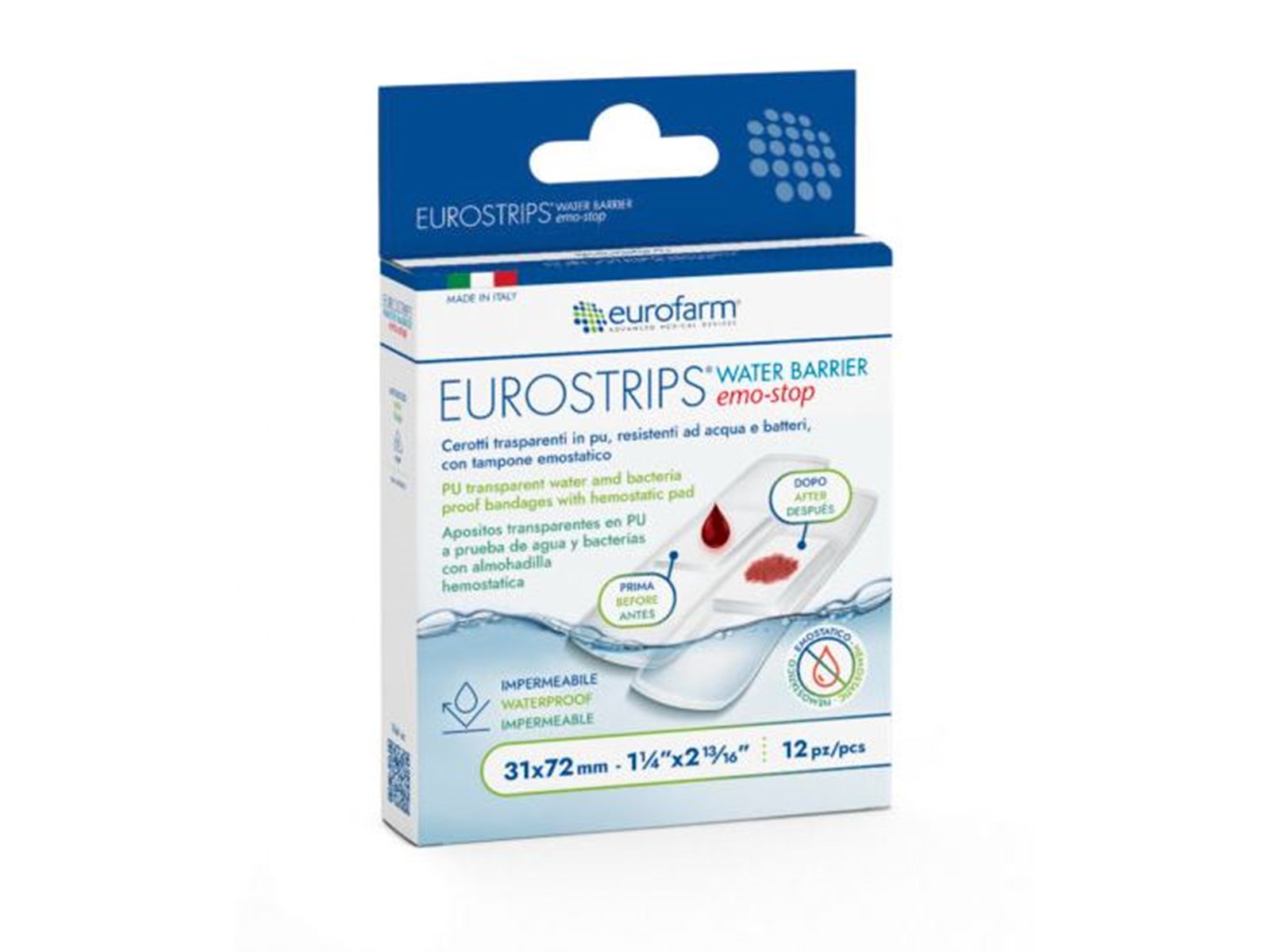 EUROSTRIPS WATER BARRIER EMO-STOP, a12 Dimenzije 31x72mm - BAUERFEIND ...